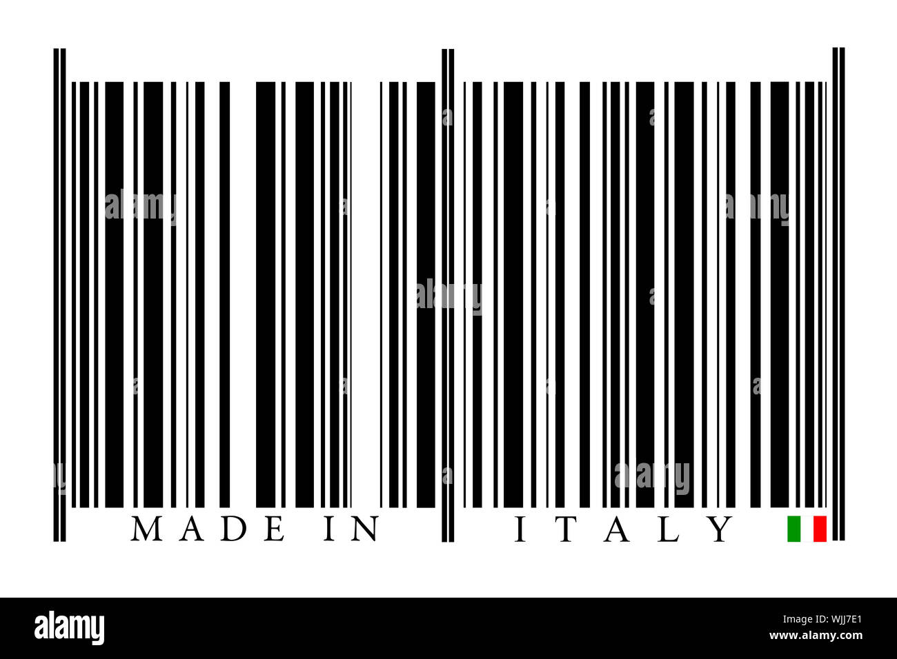 Italy Barcode on white background Stock Photo - Alamy