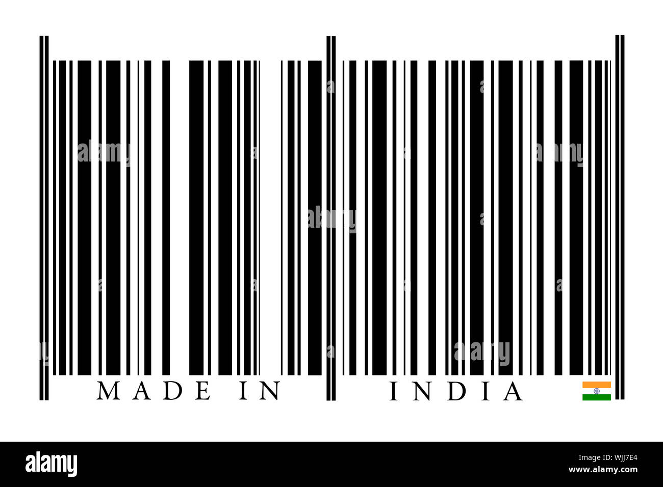 India Barcode on white background Stock Photo - Alamy