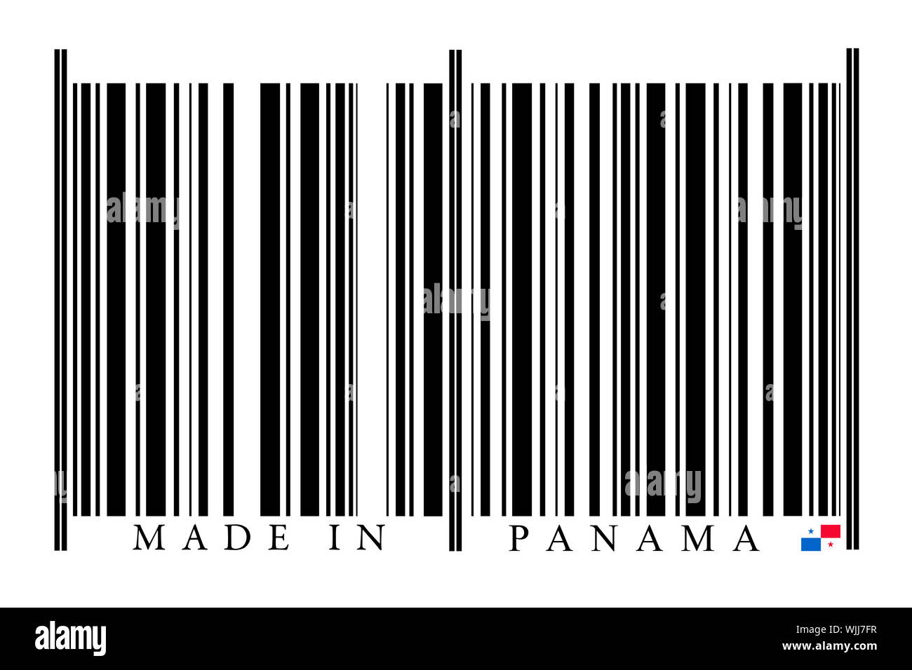Panama Barcode on white background Stock Photo - Alamy
