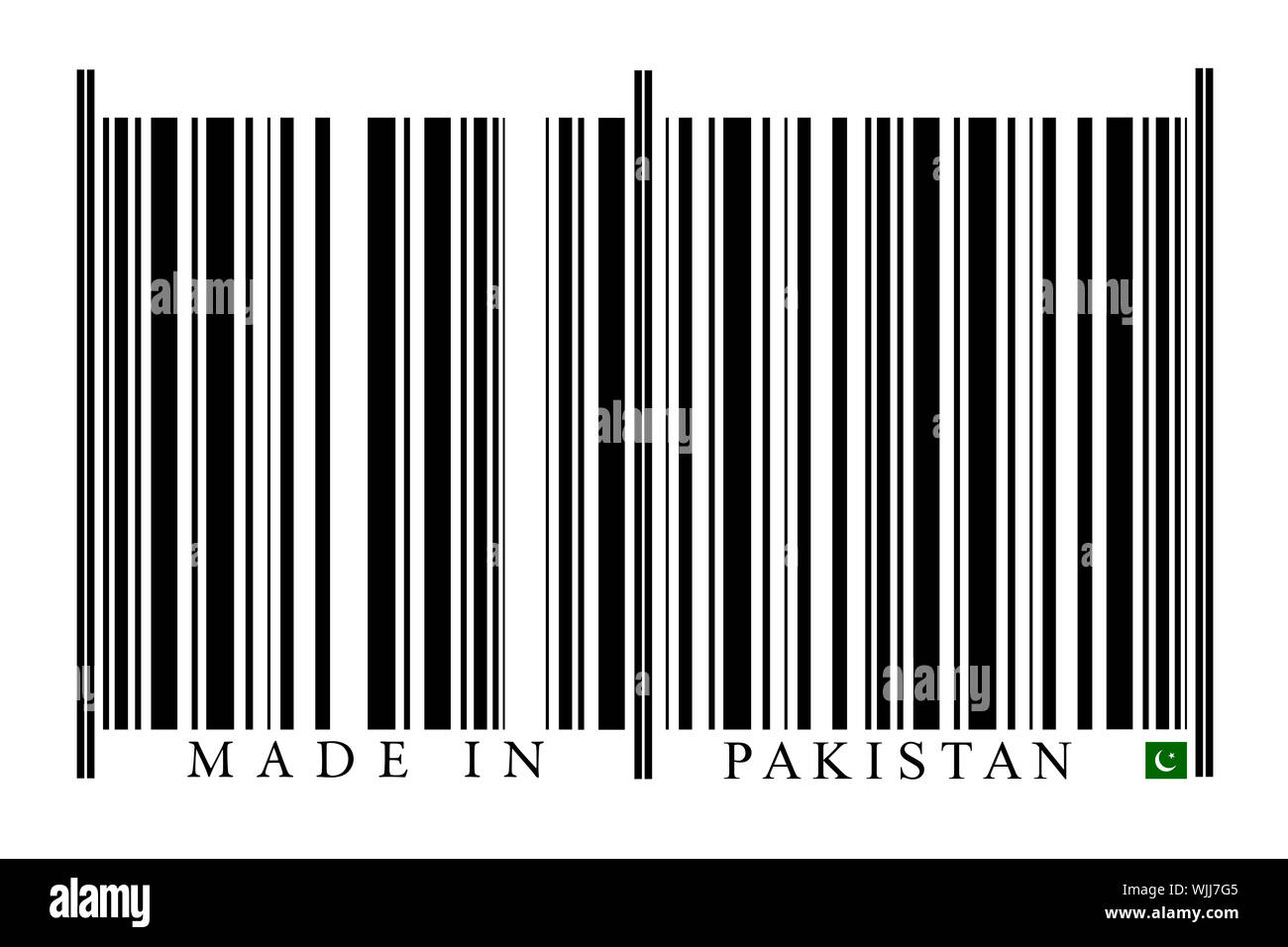 Pakistan Barcode on white background Stock Photo - Alamy