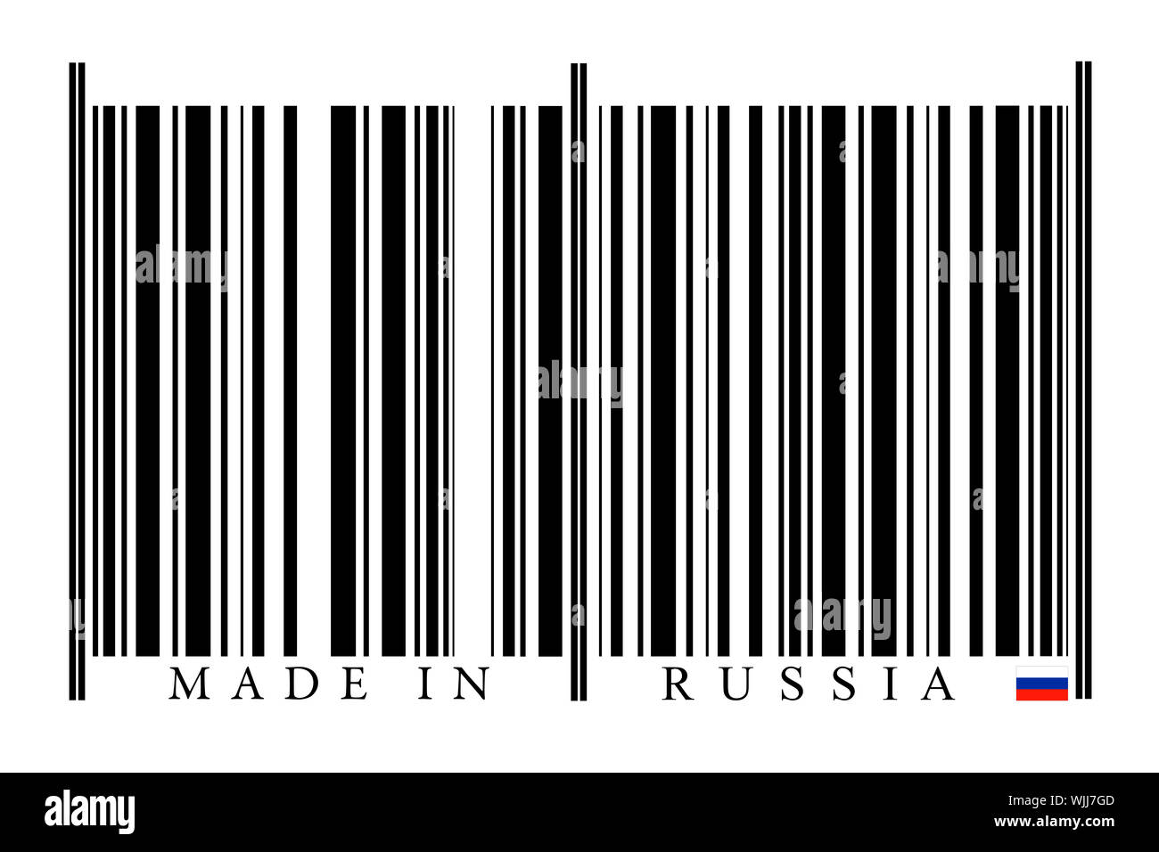 Russia Barcode on white background Stock Photo - Alamy