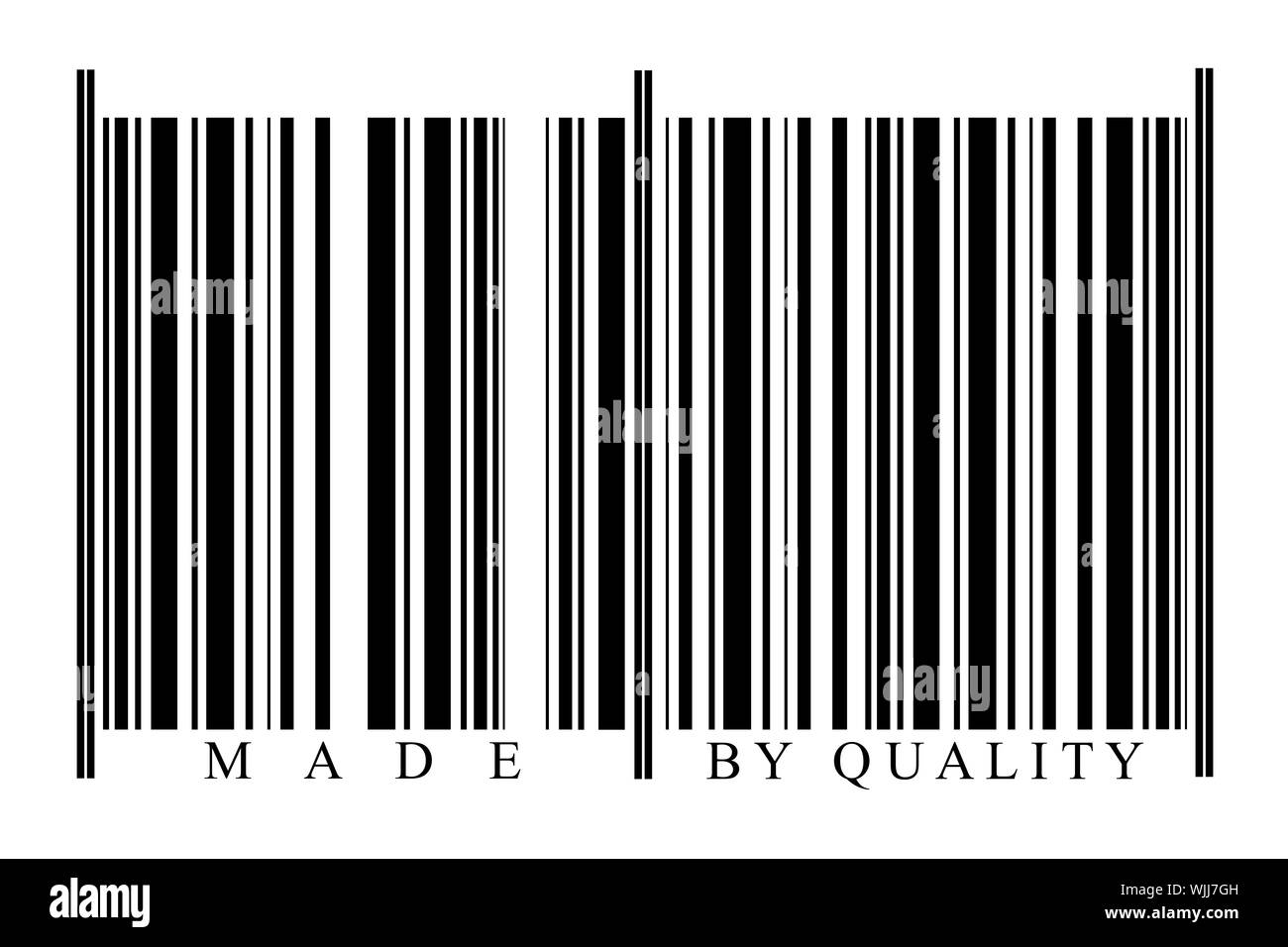 Quality Barcode on white background Stock Photo - Alamy