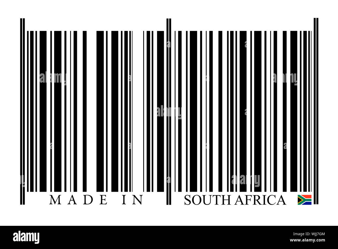 South Africa Barcode on white background Stock Photo - Alamy