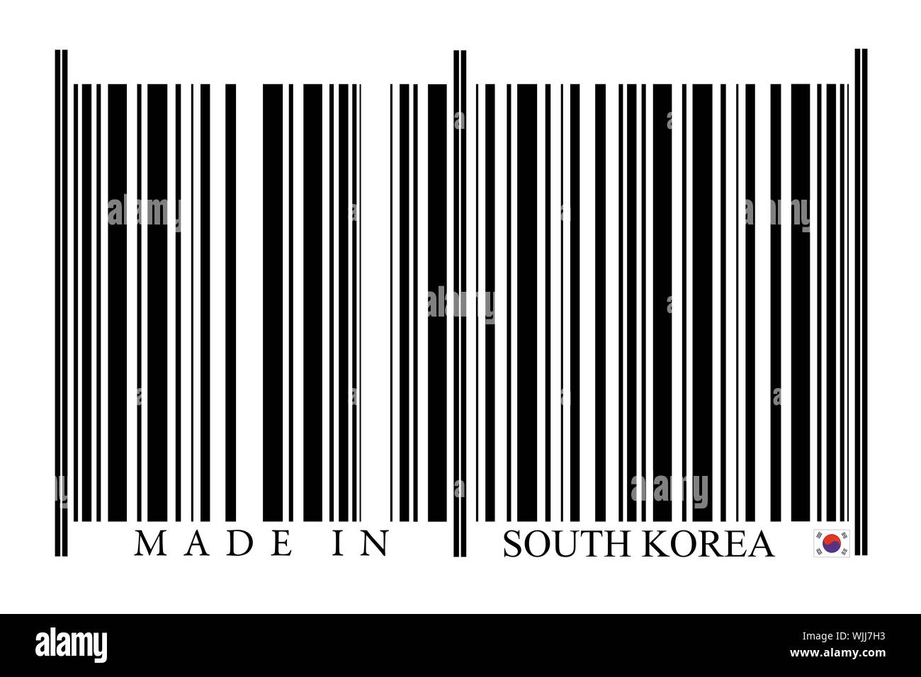 Republic of Korea Barcode on white background Stock Photo - Alamy