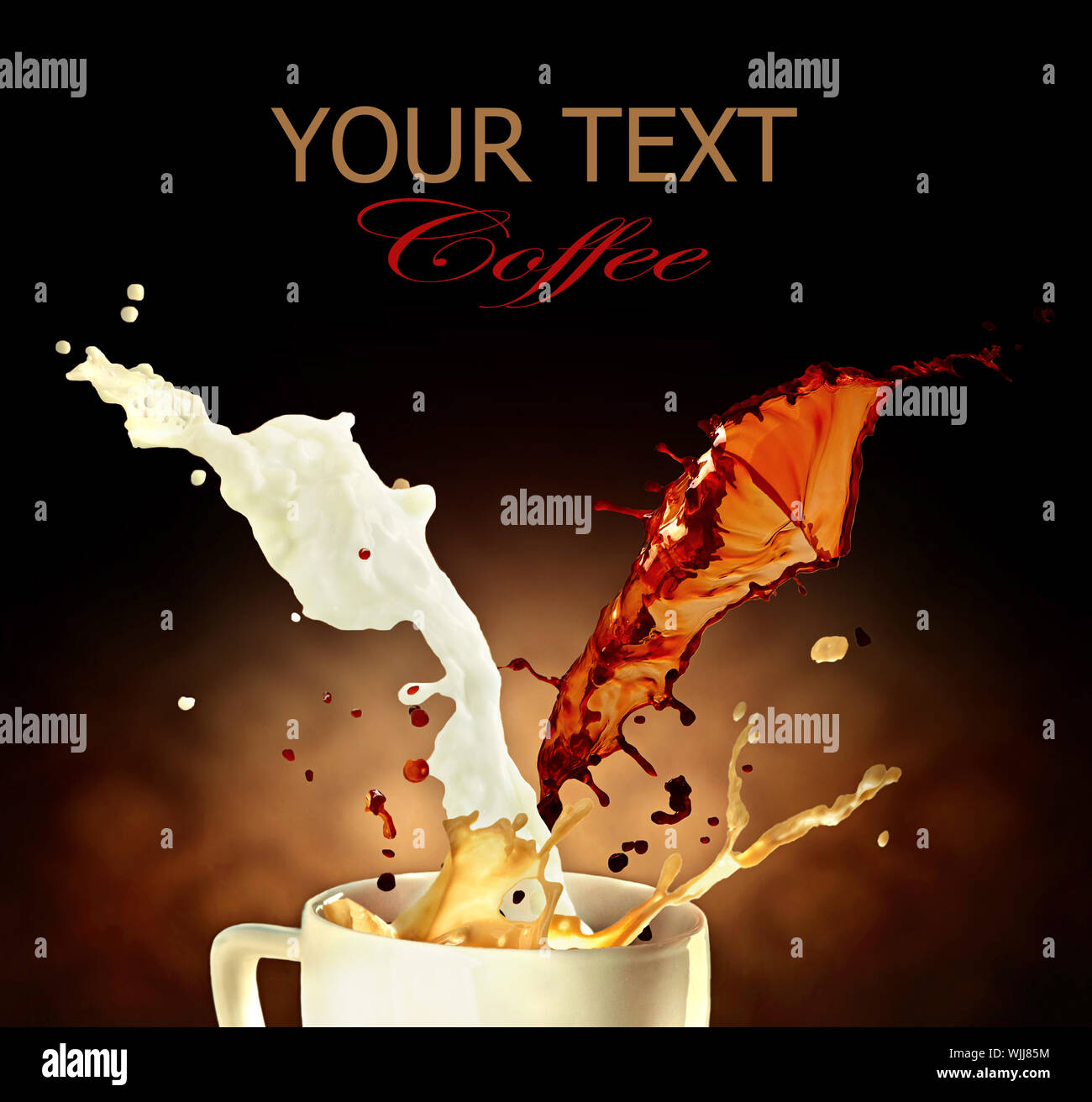 Milk splashing cup hi-res stock photography and images - Alamy