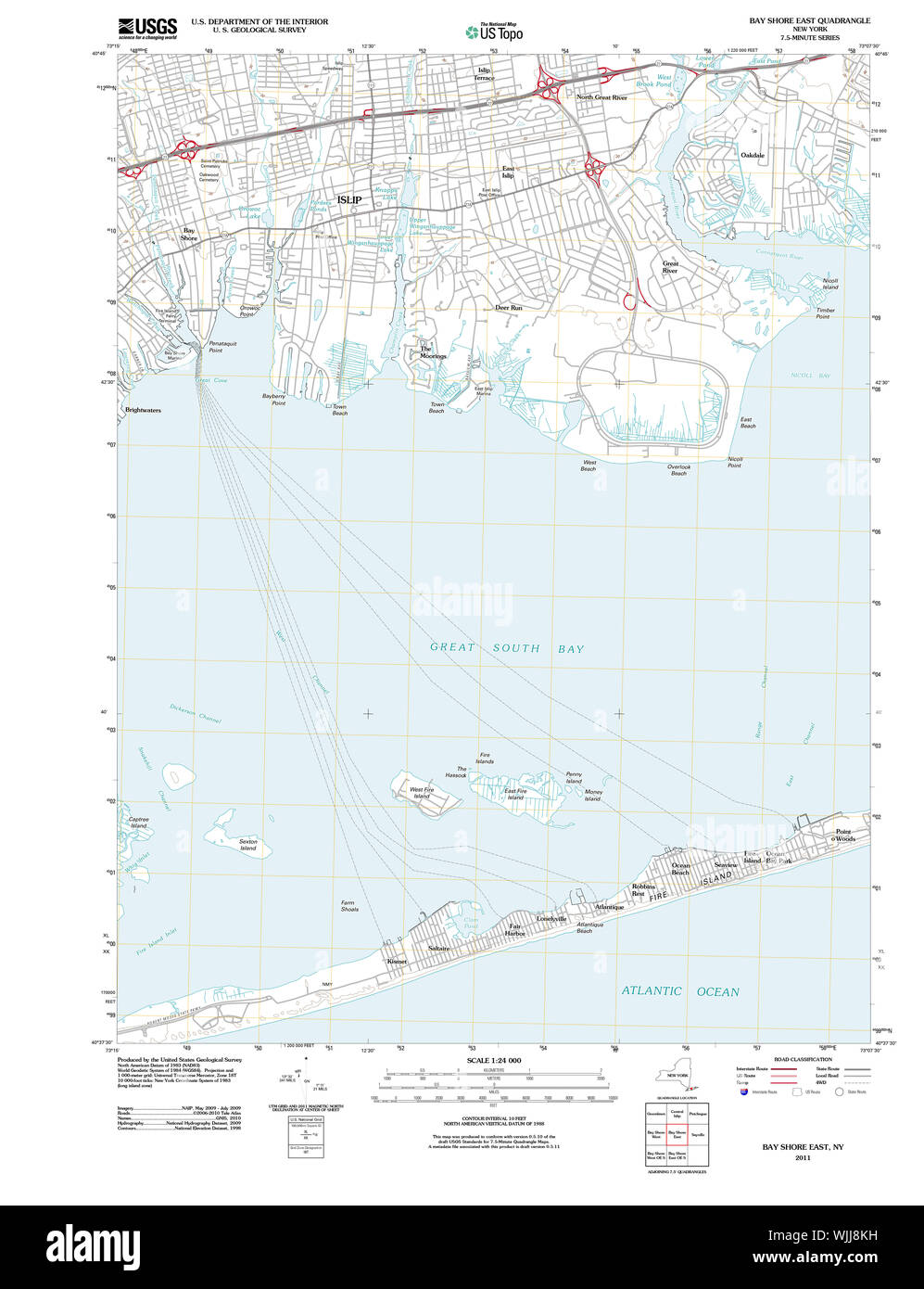 Bay shore new york map hi-res stock photography and images - Alamy