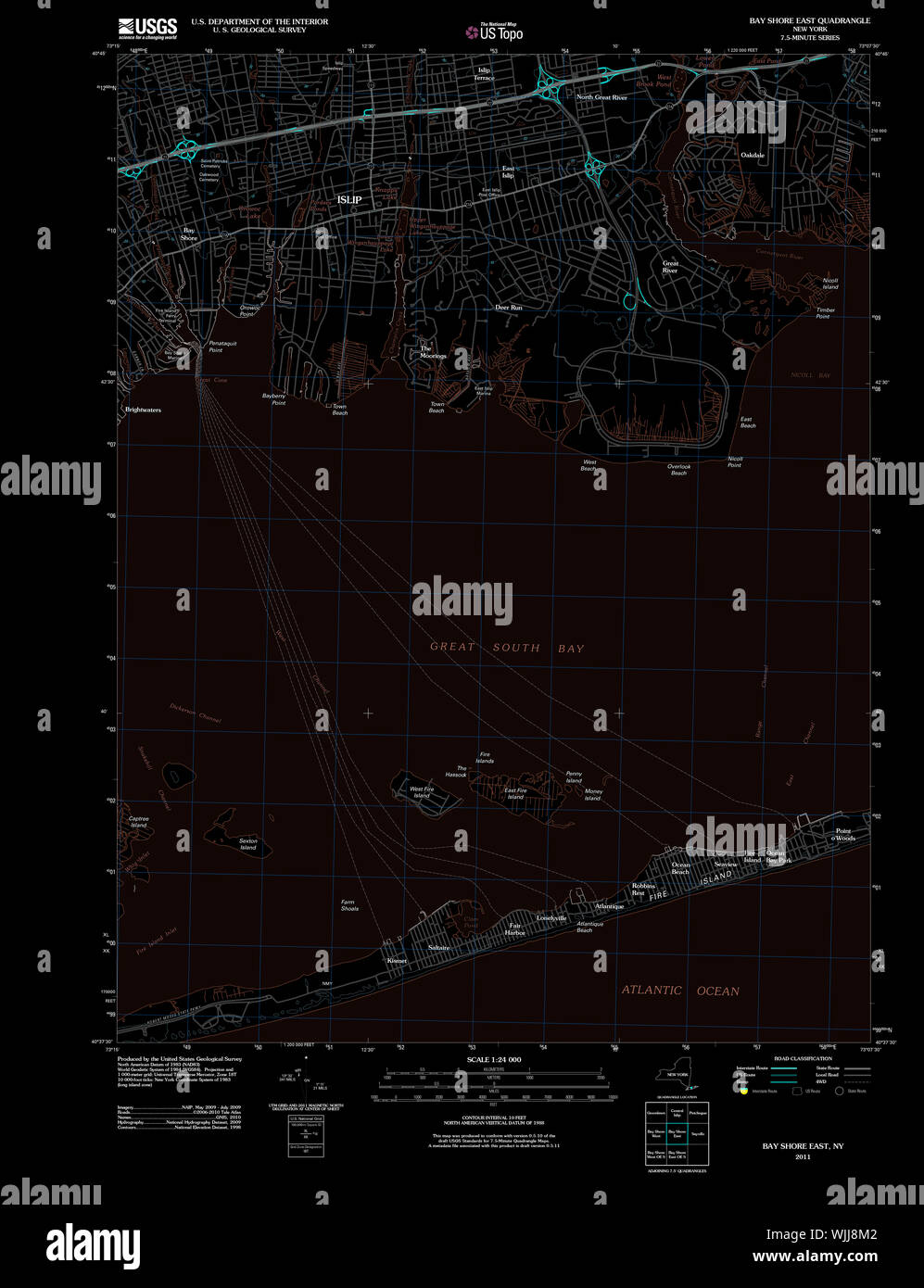 Map of bay shore new york hi-res stock photography and images - Alamy