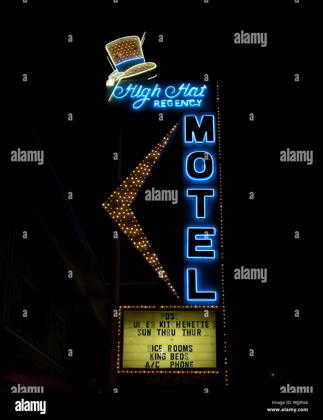 High hat historic motel hi-res stock photography and images - Alamy