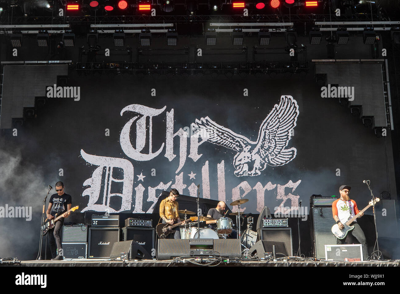 Leeds, UK. Friday 23 August 2019. The Distillers are an American punk ...