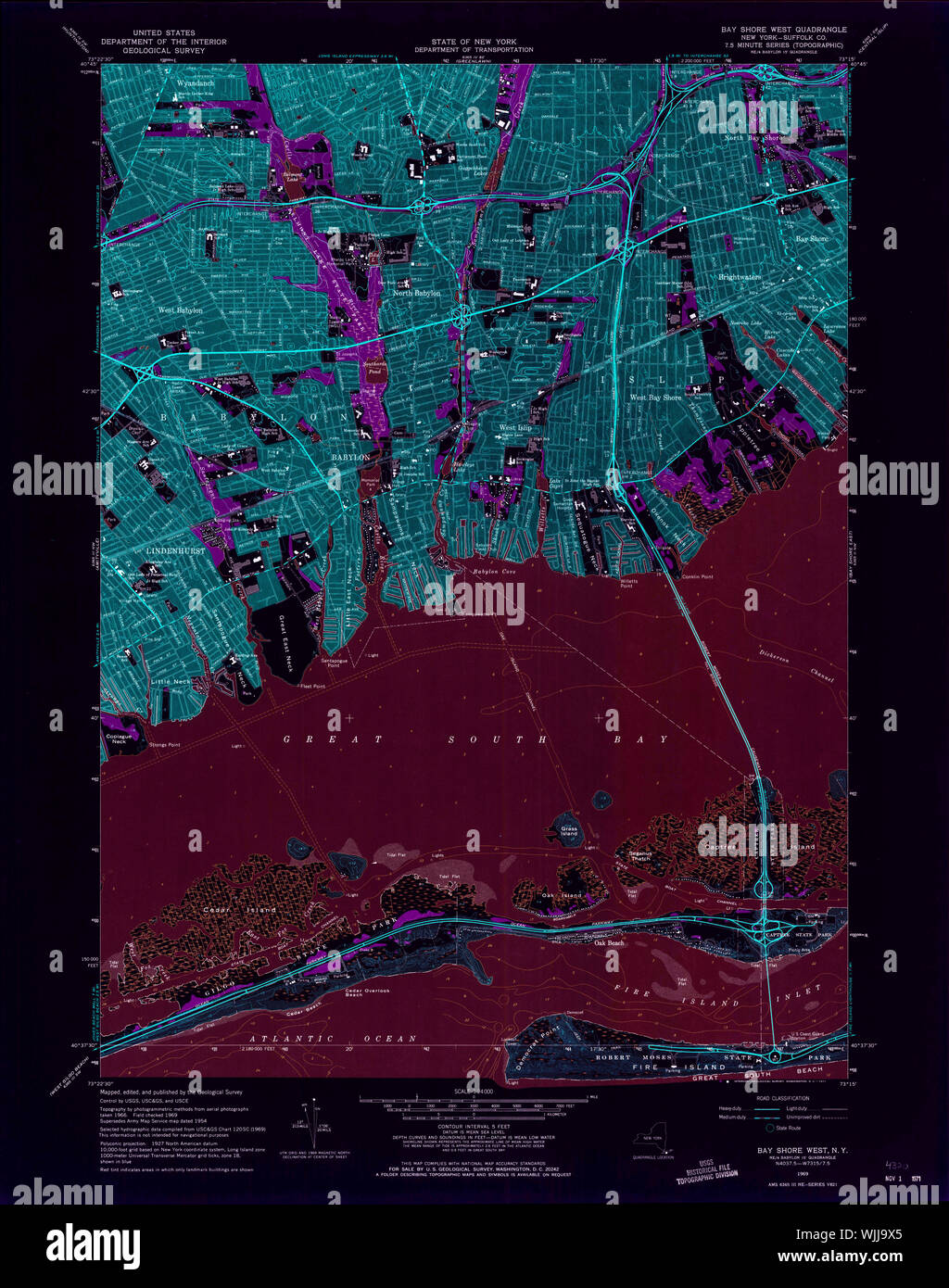 Map of bay shore new york hi-res stock photography and images - Alamy