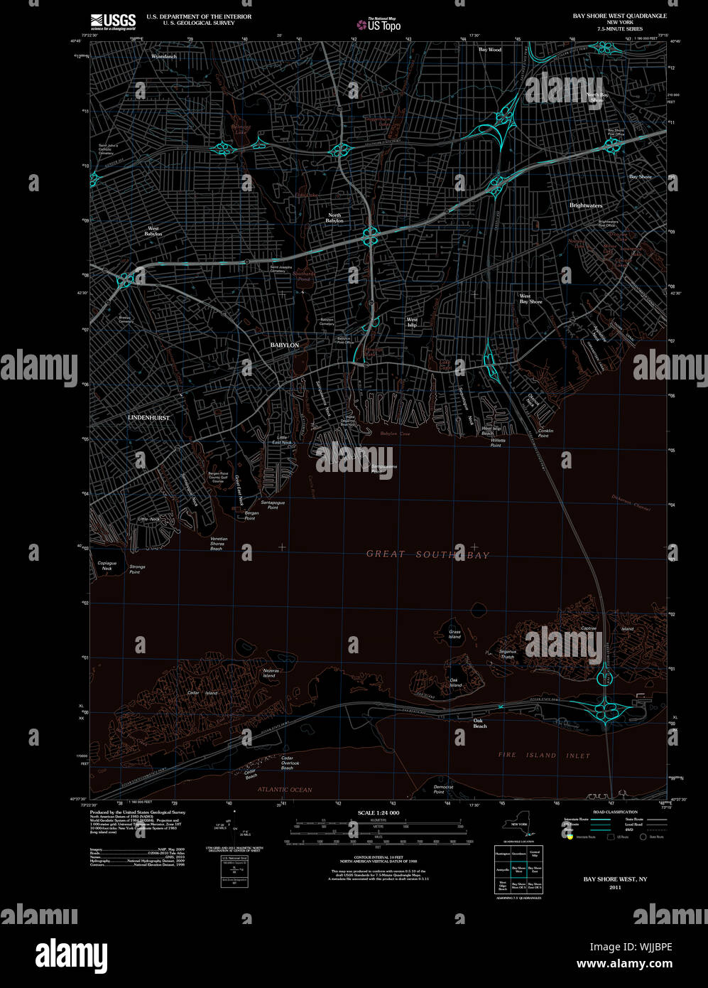 Map of bay shore new york hi-res stock photography and images - Alamy