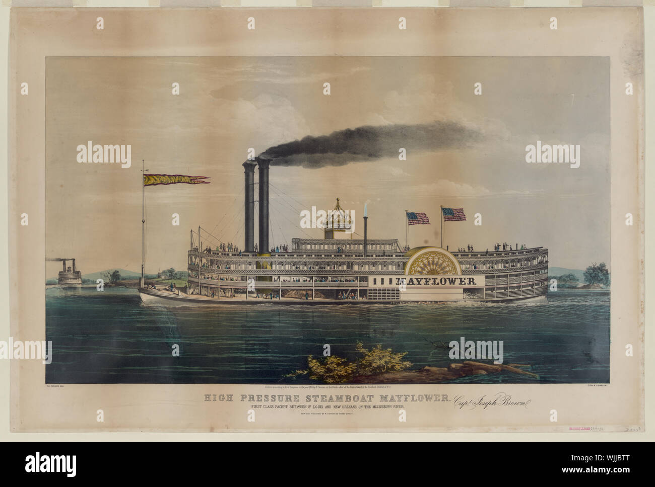 High pressure steamboat Mayflower first class packet between St. Louis ...
