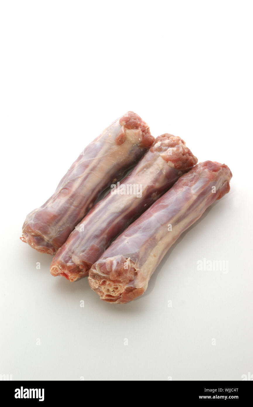 raw turkey neck and white background Stock Photo - Alamy