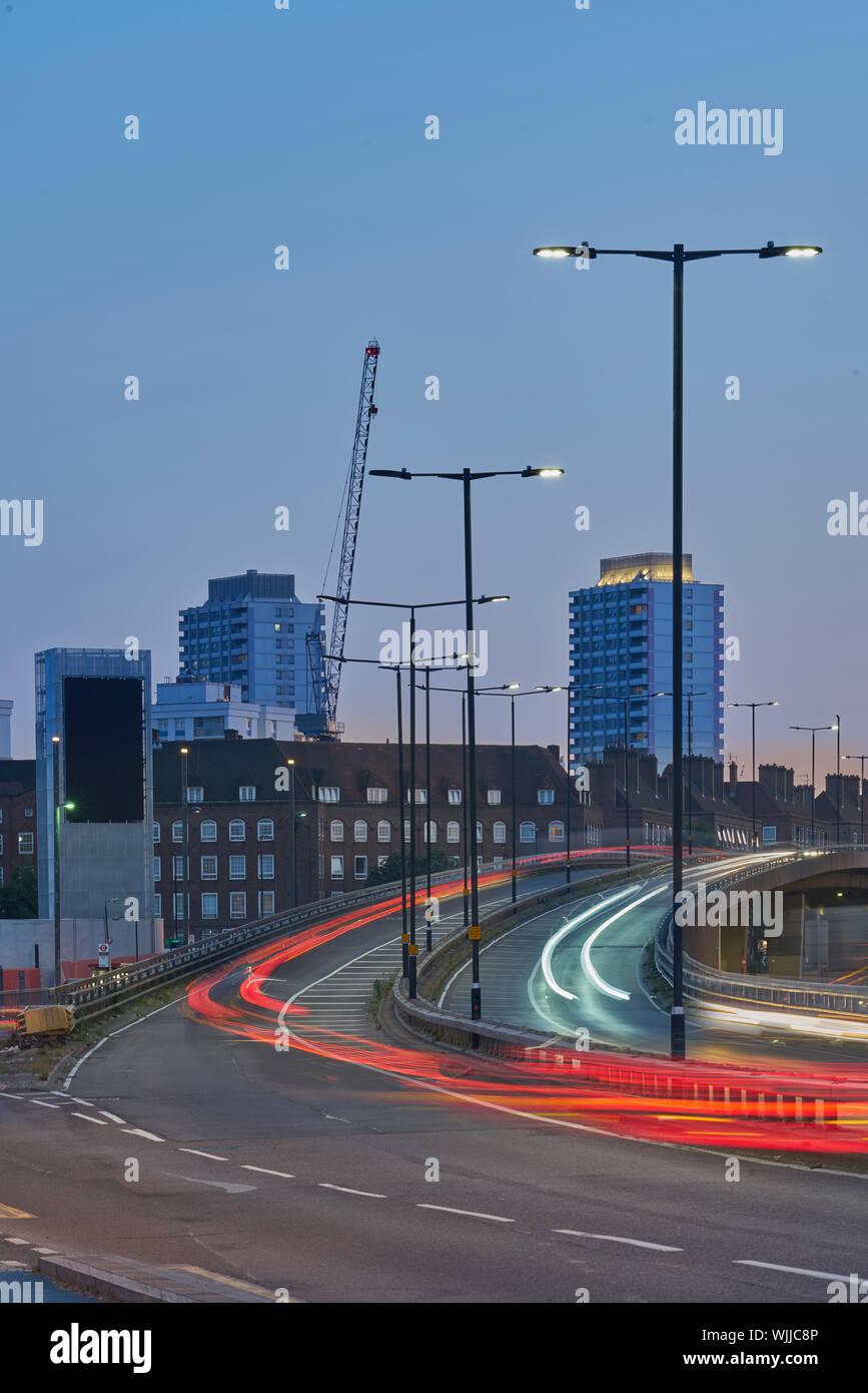 bow flyover east London Stock Photo - Alamy