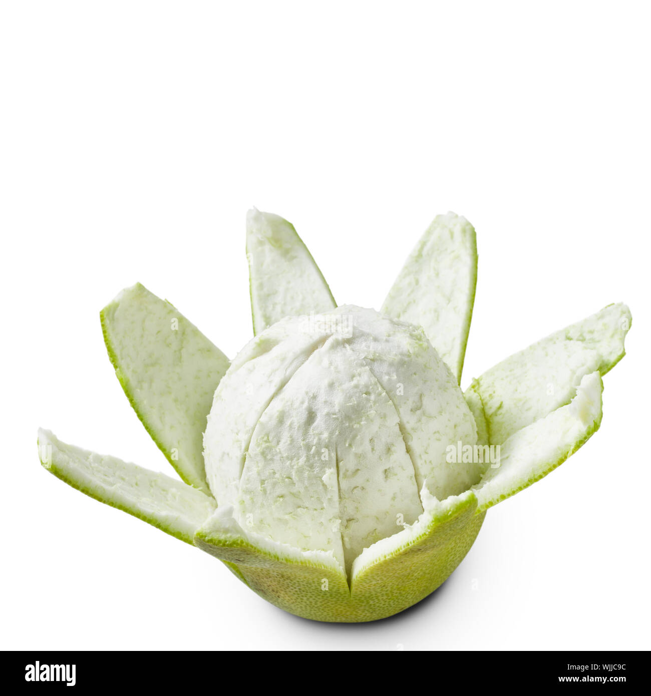 Pomelo peeled, one fruit isolated on white background Stock Photo - Alamy