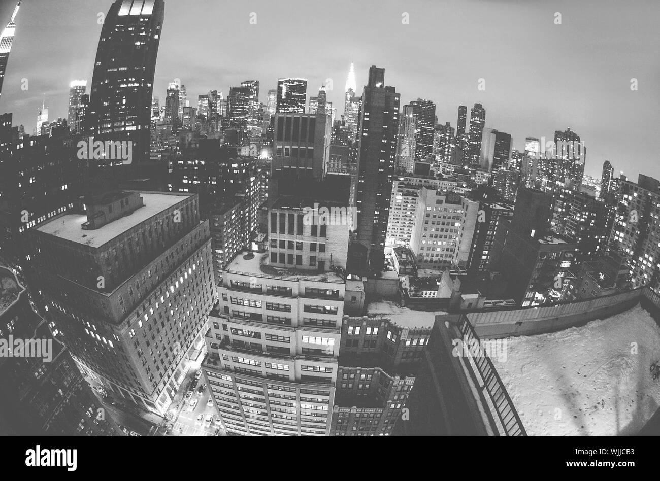 High rise skyline aerial view Black and White Stock Photos & Images - Alamy
