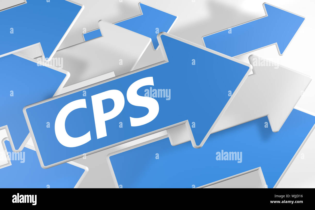 Cost per Sale 3d render concept with blue and white arrows flying over ...