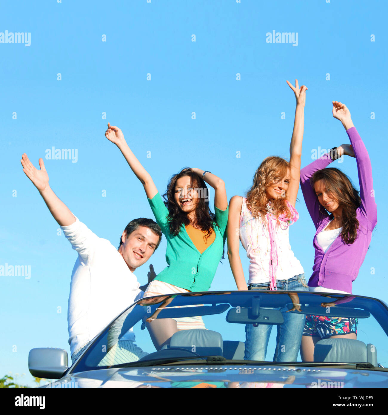 Man woman dancing in car hi-res stock photography and images - Alamy