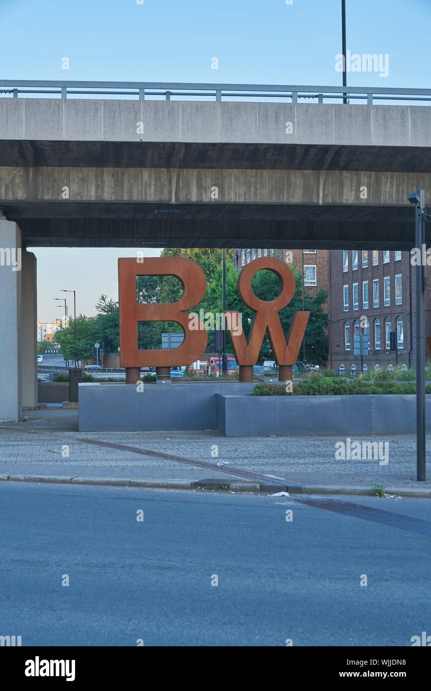 bow east london bow flyover Stock Photo - Alamy