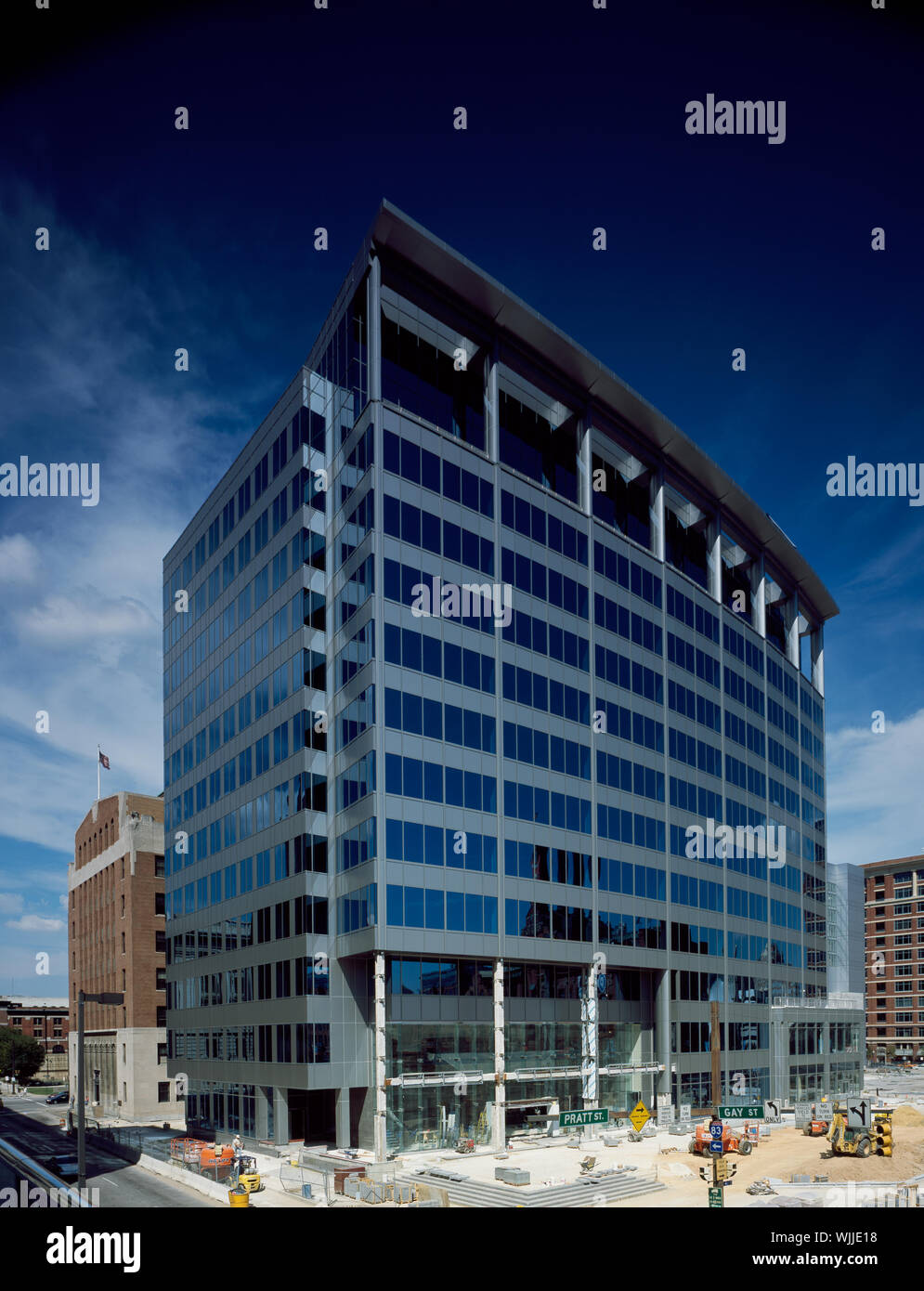High-rise office building under construction on Pratt Street, Baltimore ...