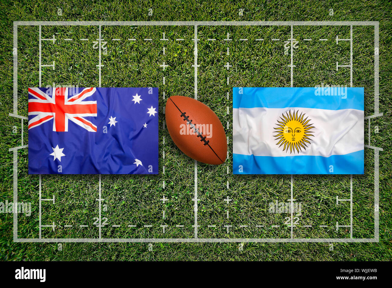 American flag football field hi-res stock photography and images - Alamy