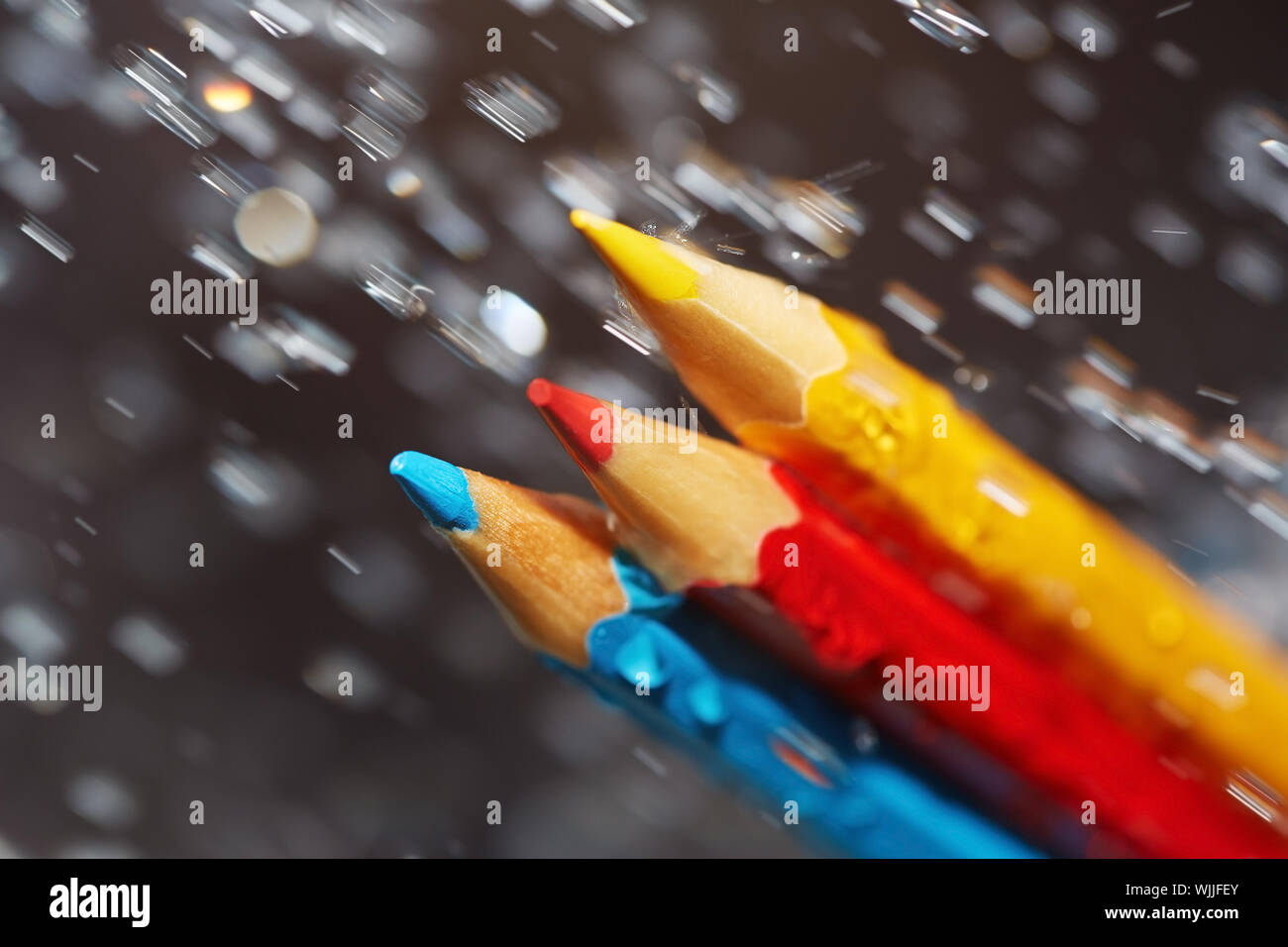 Three color pencils hi-res stock photography and images - Alamy