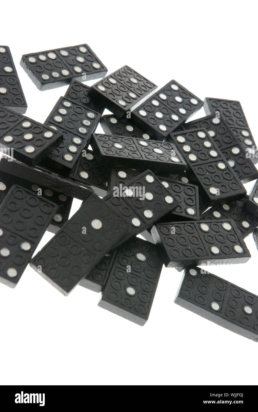 Dominoes close up isolated on white background Stock Photo - Alamy