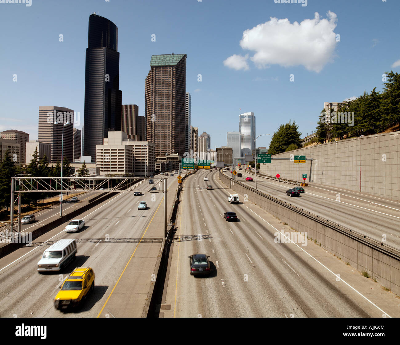 Highway view, Seattle, Washington Stock Photo - Alamy