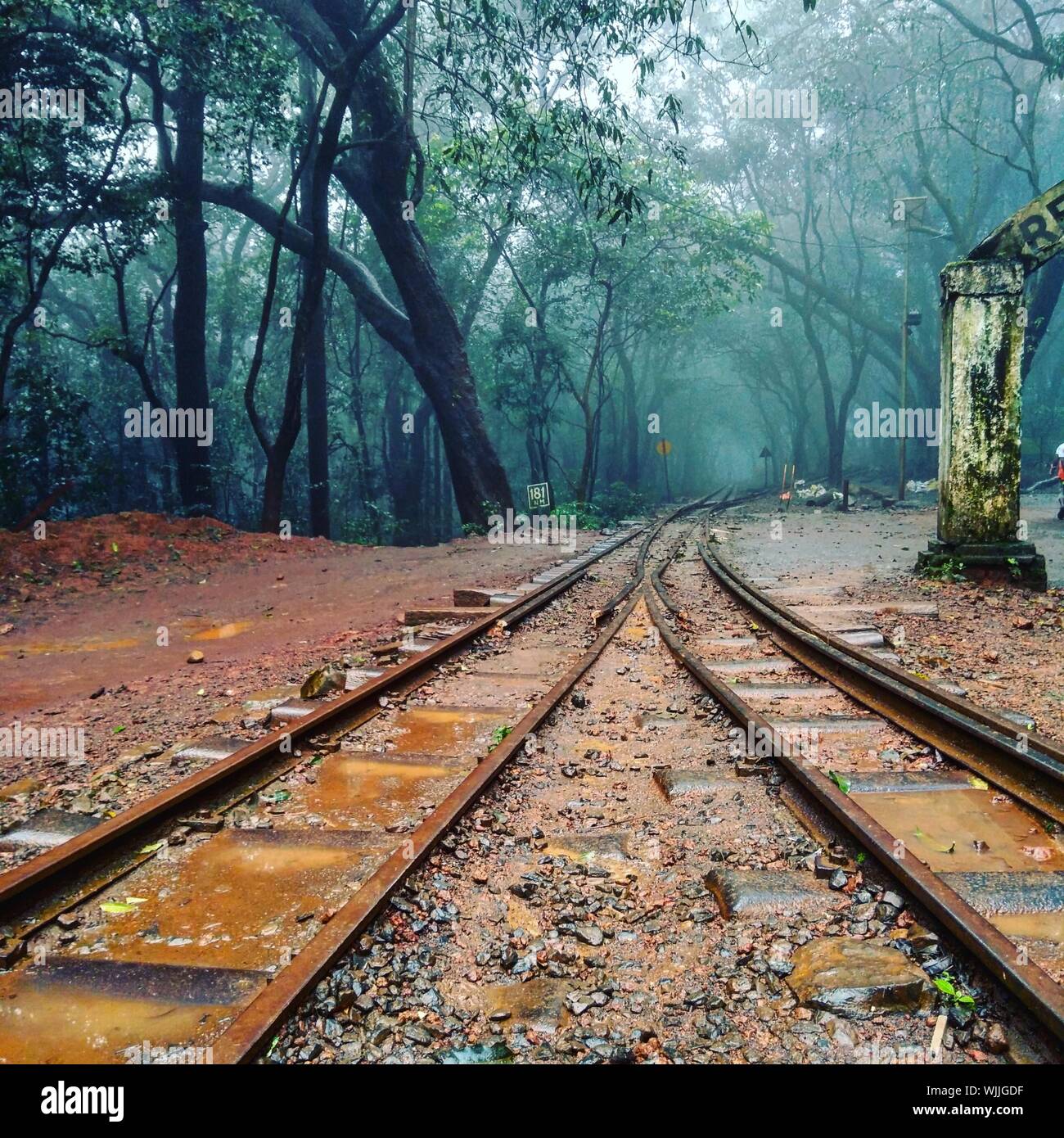 Wet Railroad Tracks High Resolution Stock Photography and Images - Alamy