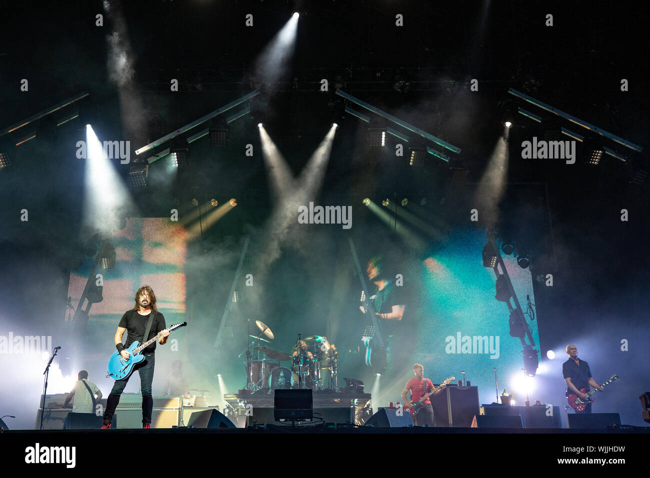 Leeds, UK. Friday 23 August 2019. The Distillers are an American punk ...