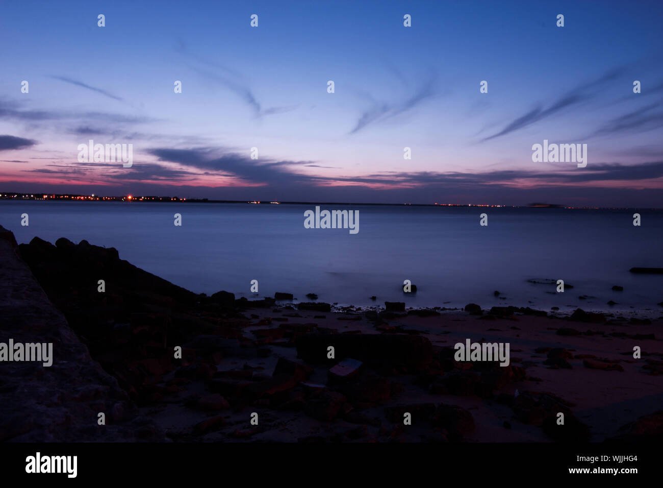 River At Sunset Stock Photo - Alamy