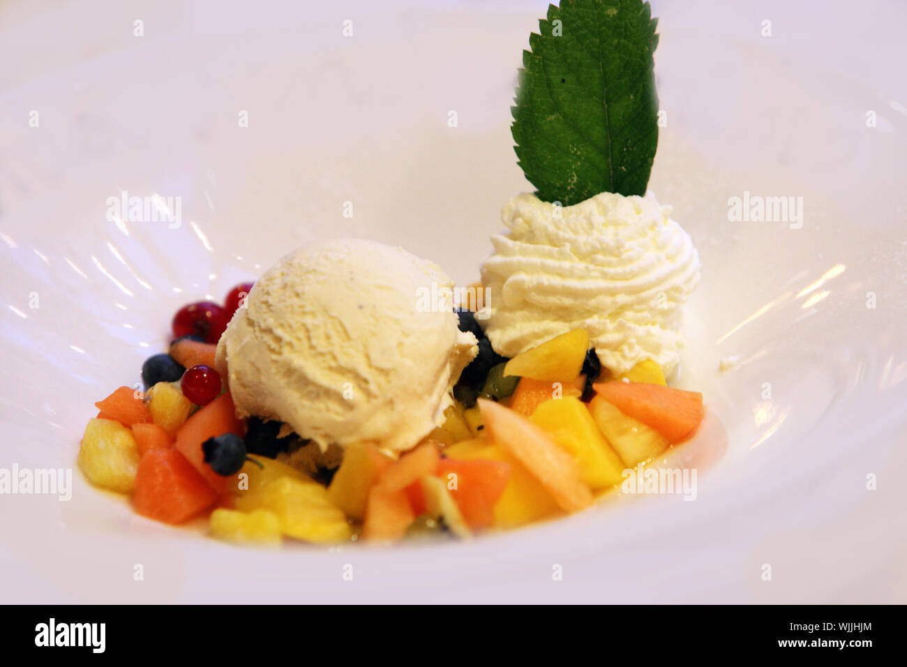 ice cream in a restaurant Stock Photo - Alamy
