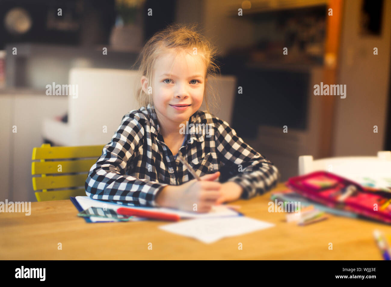 Portrait girl studying hi-res stock photography and images - Alamy