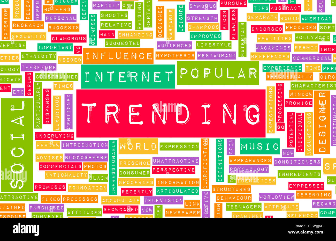 Trending Online and Digital Business News Art Stock Photo - Alamy