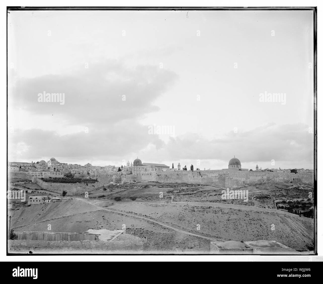 Hill of Ophel and south city wall, Temple area, Jerusalem Stock Photo ...
