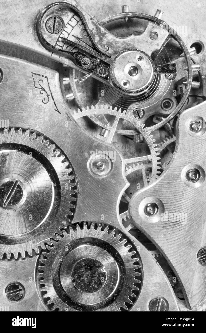 Number closeup interior clock Black and White Stock Photos & Images - Alamy