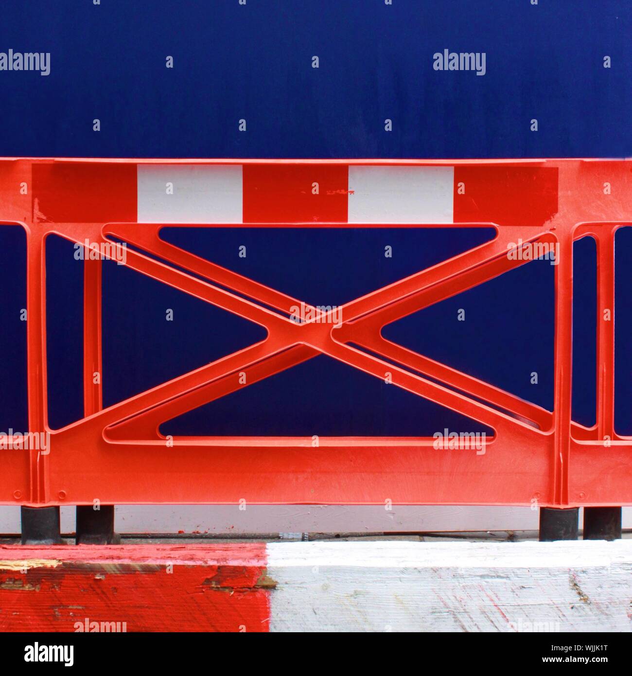 Barricade footpath barricade hi-res stock photography and images - Alamy