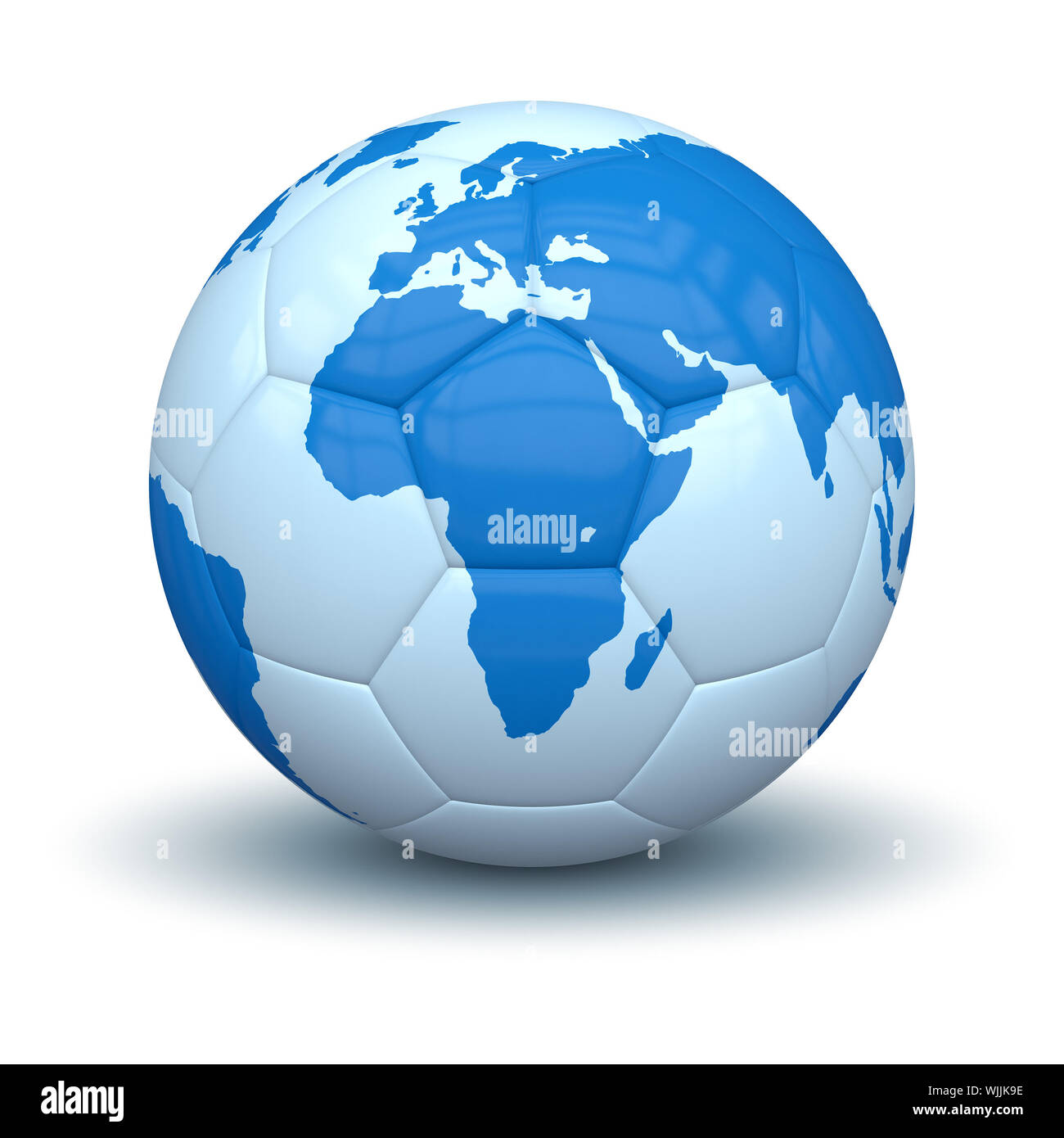 Soccer ball earth map hi-res stock photography and images - Alamy