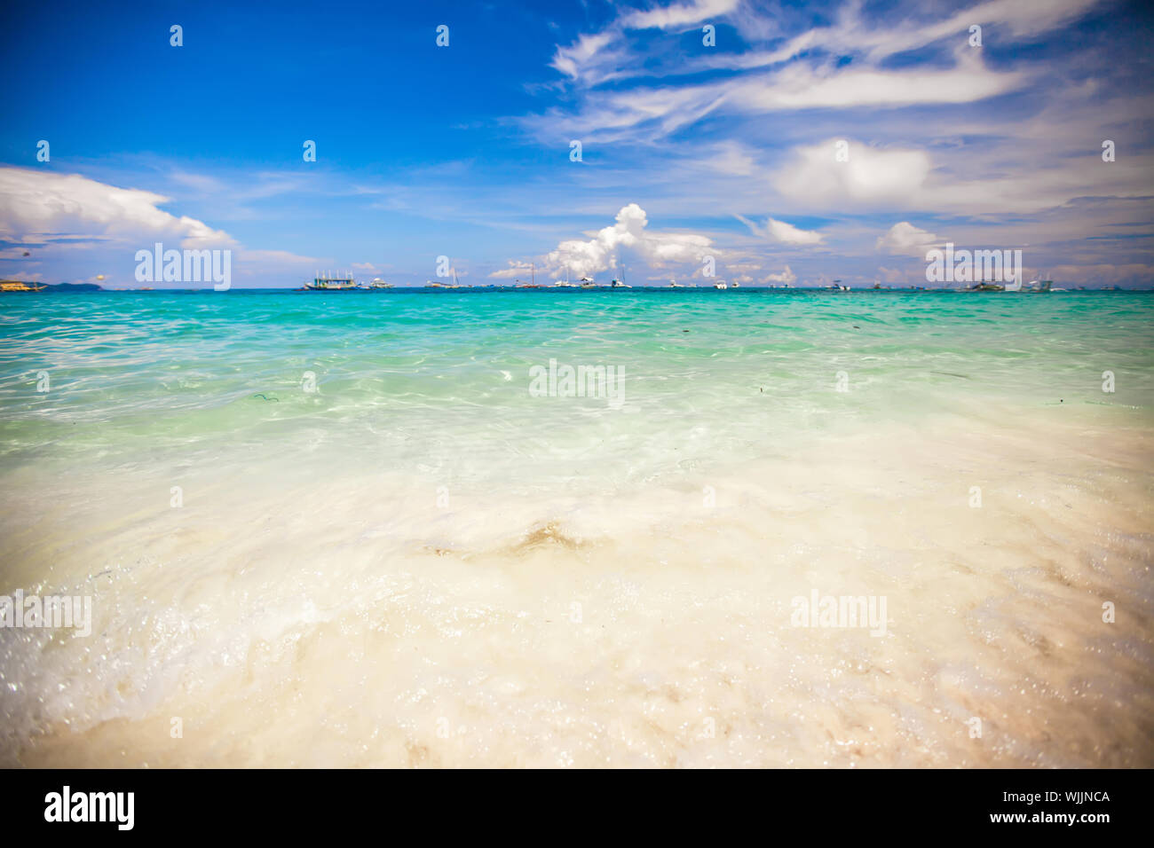 Perfect tropical beach with turquoise water and white sand Stock Photo ...