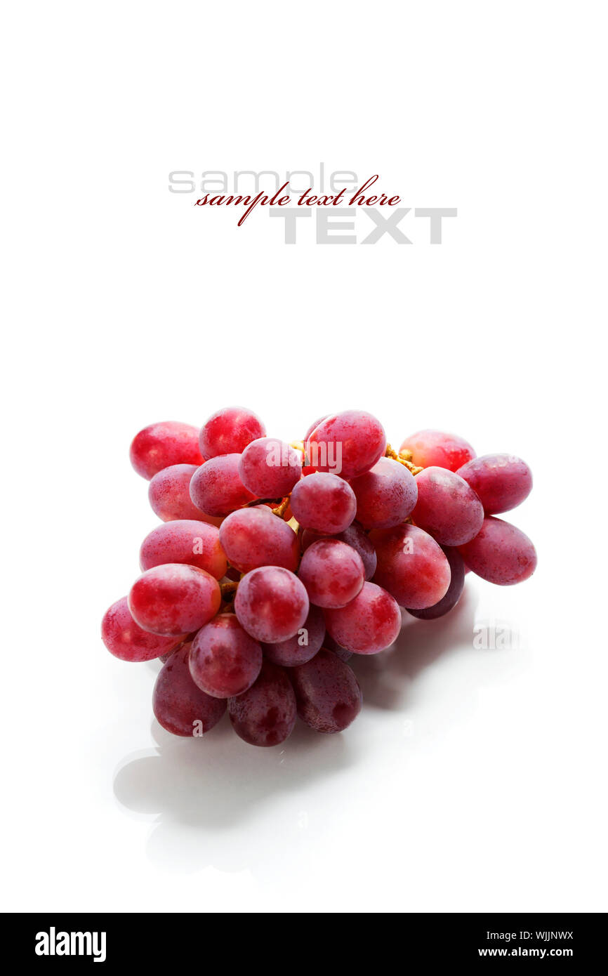 Red Grape on white background Stock Photo - Alamy
