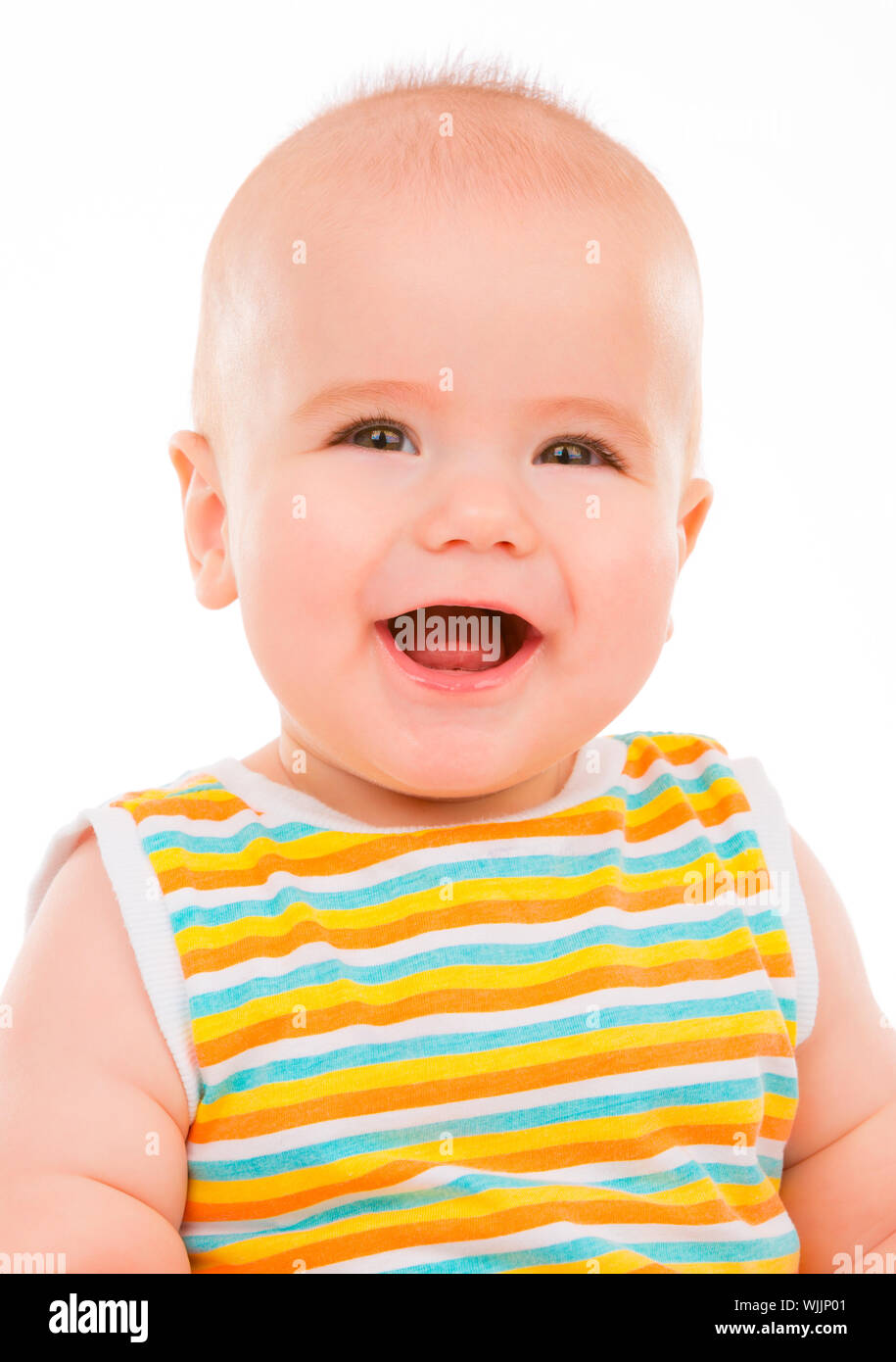 Happy Little Baby isolated on white background Stock Photo - Alamy