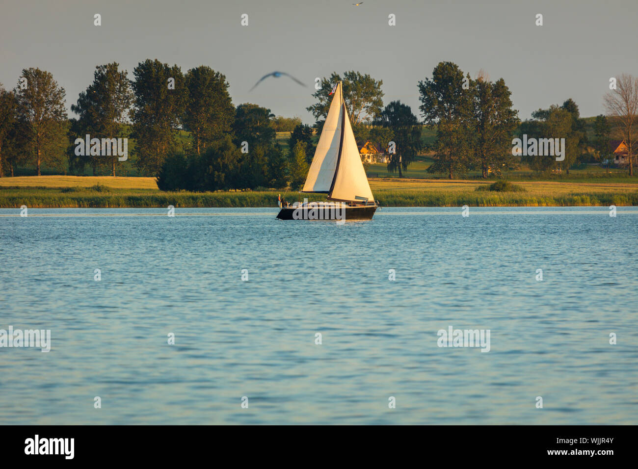 Lake Rynskie in Ryn. Ryn, Warmian-Masurian, Poland Stock Photo - Alamy