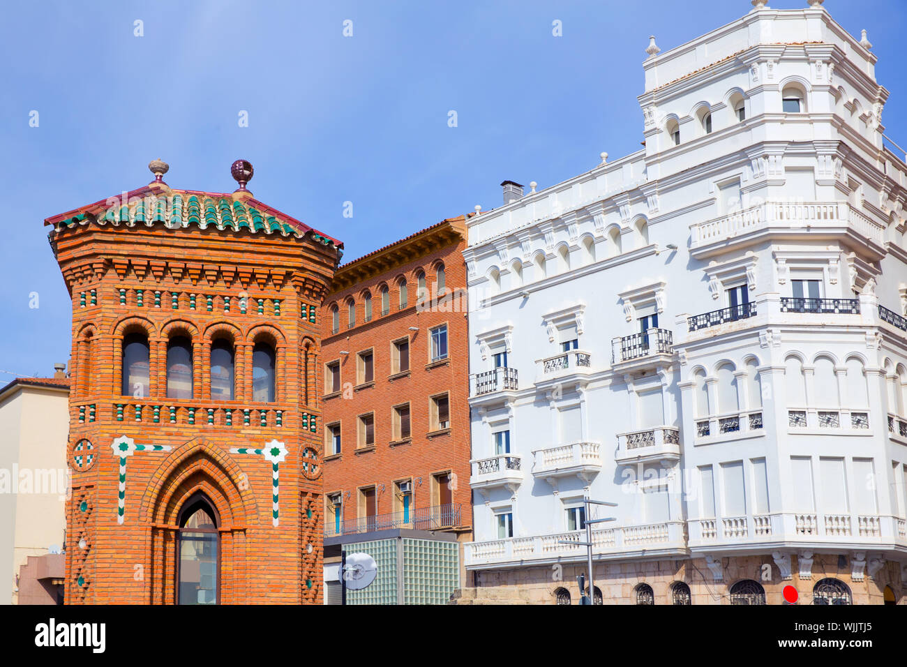 Aragon Teruel Mudejar city buildings near Escalinata in Spain Stock ...