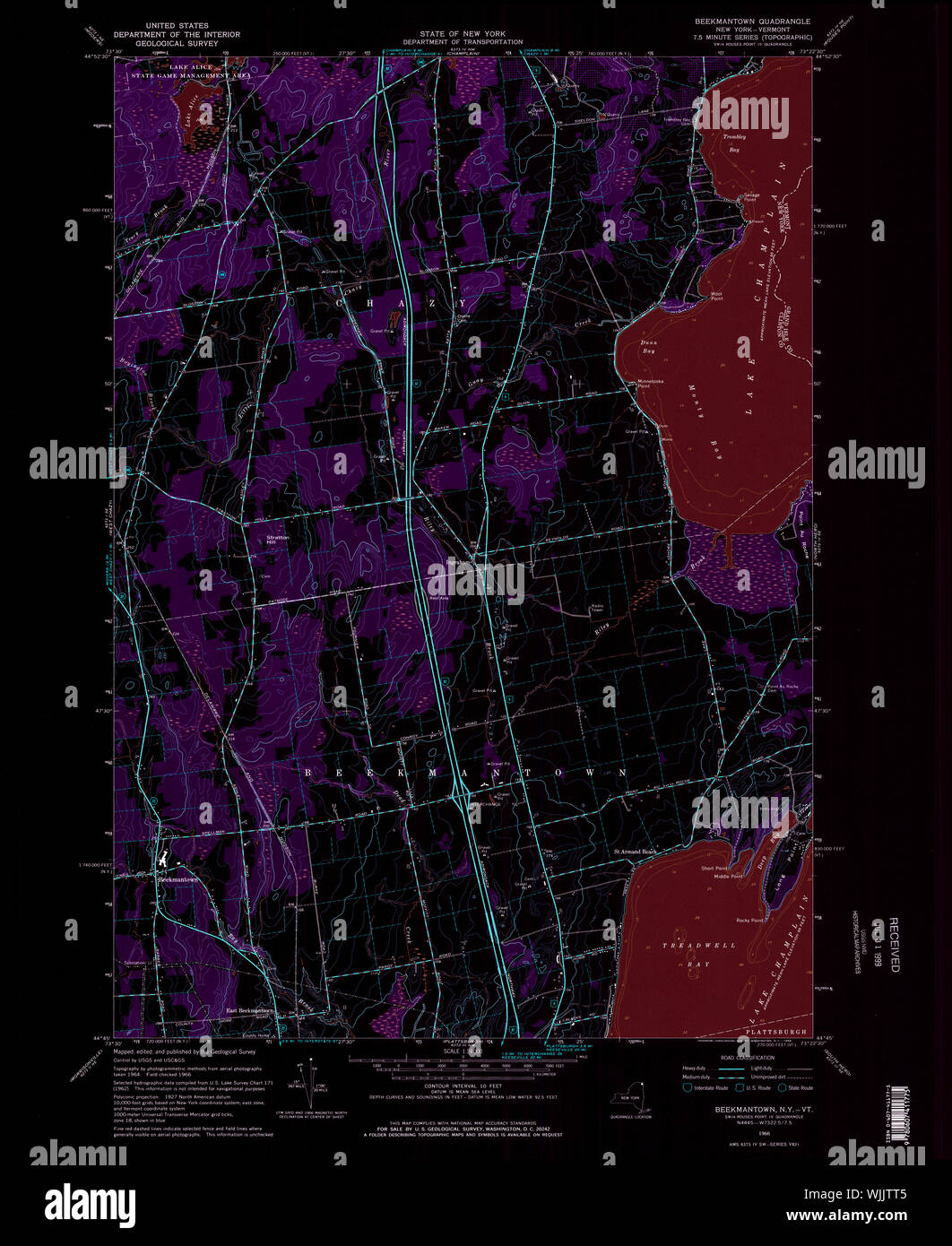 New York NY Beekmantown 123232 1966 24000 Inverted Restoration Stock ...