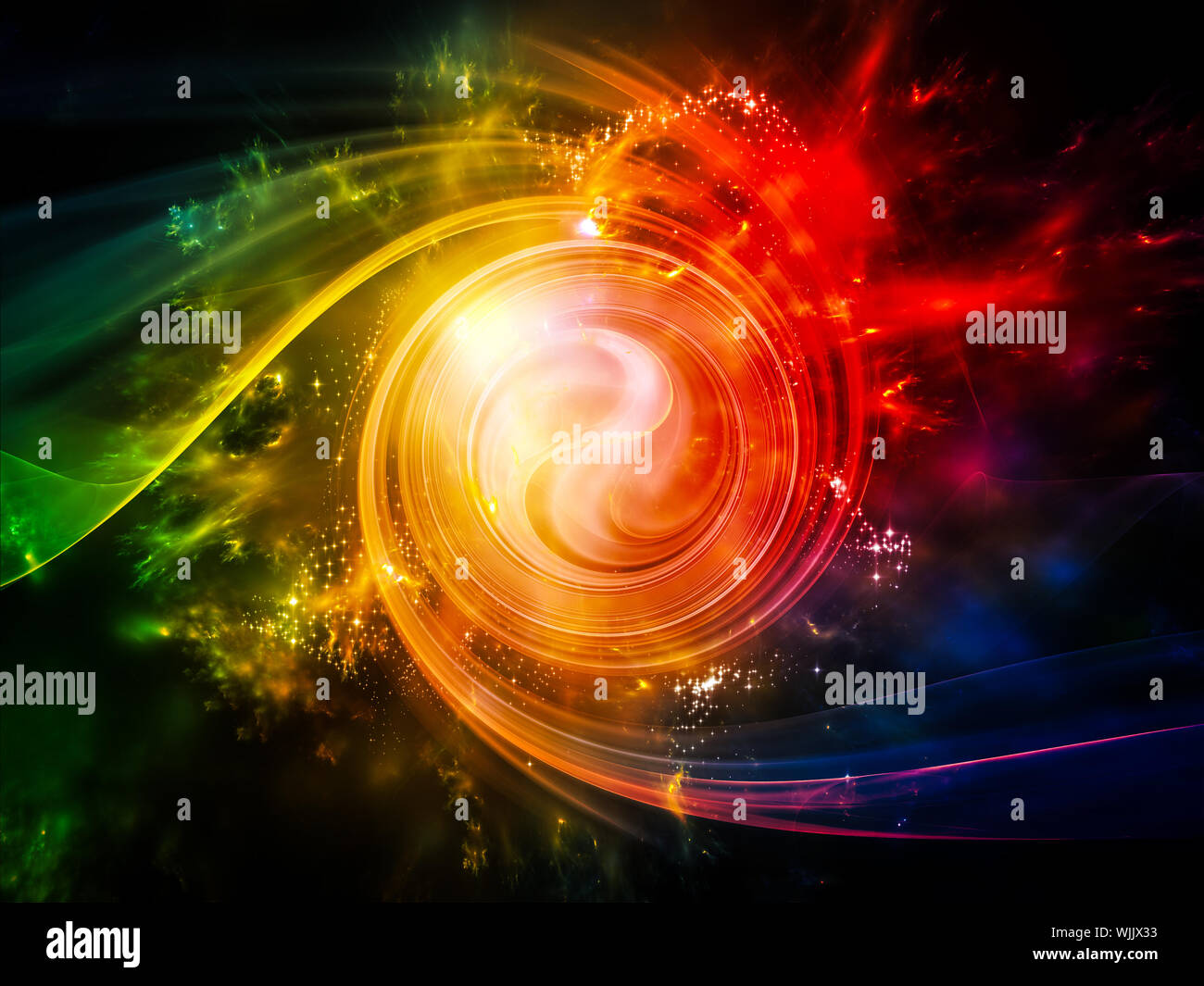 Space Vortex series. Backdrop of translucent vortex, fractal elements ...