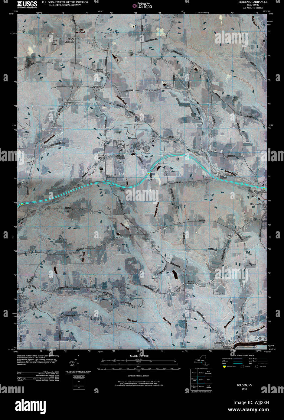 Map of belden hi-res stock photography and images - Alamy