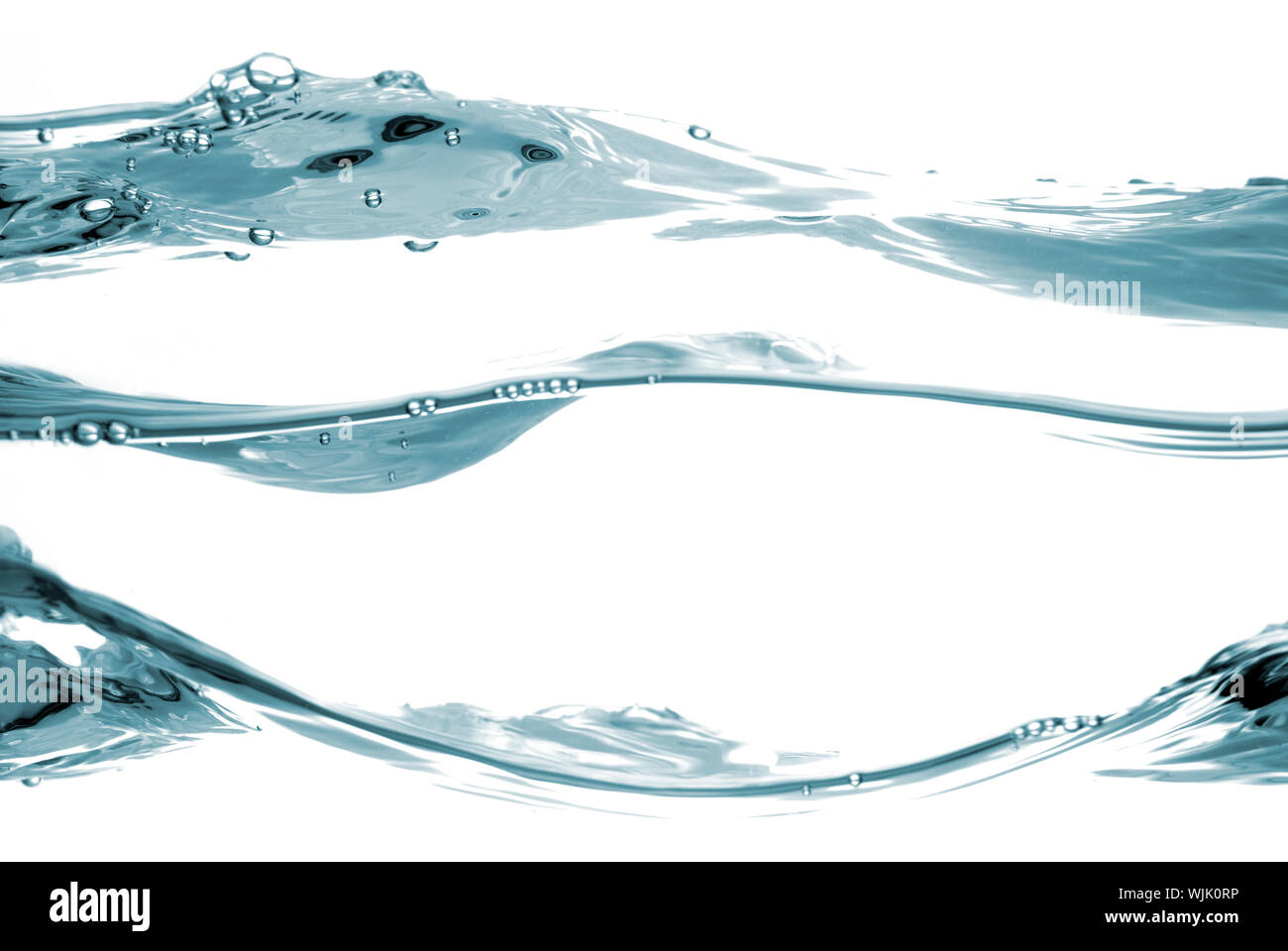 Blue water waves flowing isolated on white background Stock Photo - Alamy