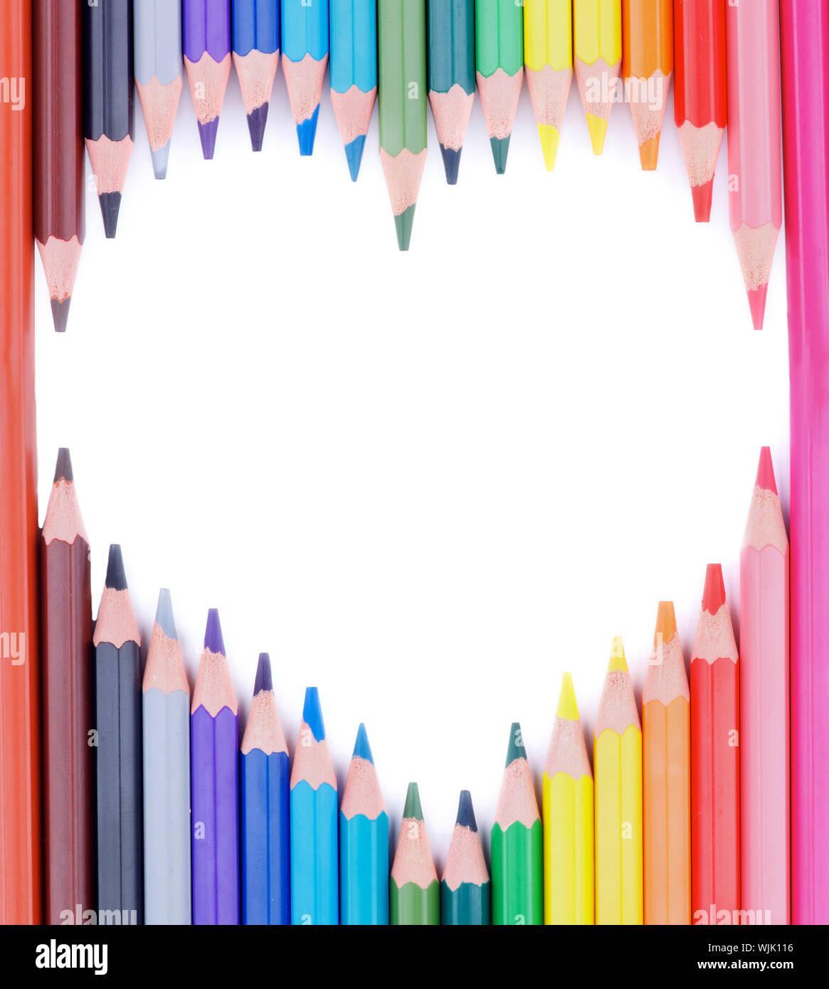 Rainbow Colored Pencils Heart