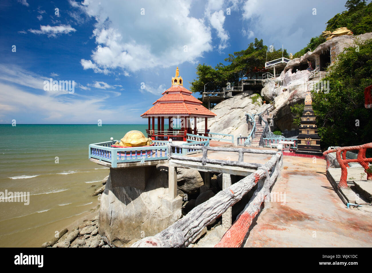Beautiful temple complex and beach in Khao Tao near Hua Hin, Thailand ...
