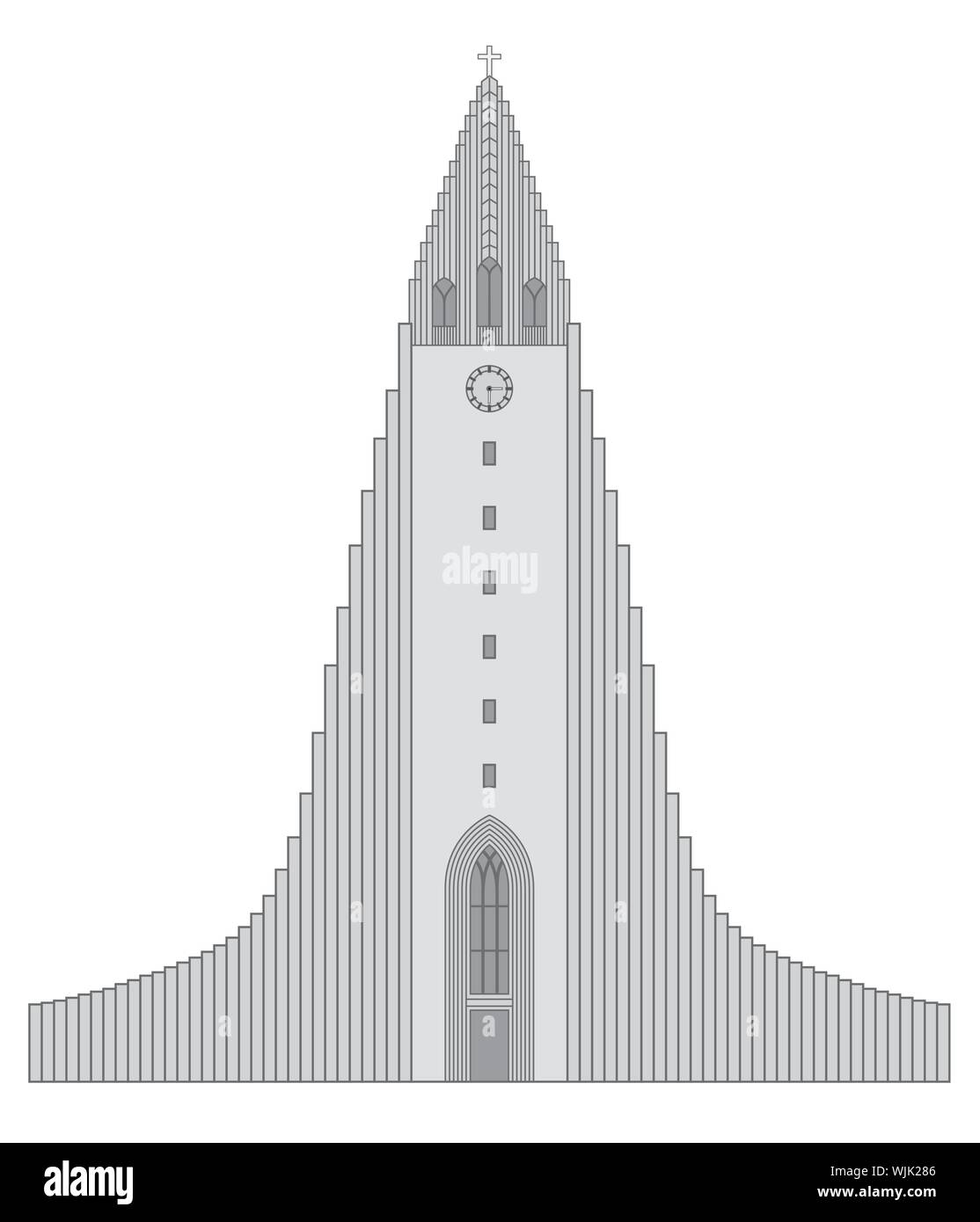 Cathedral church line icon Cut Out Stock Images & Pictures - Alamy